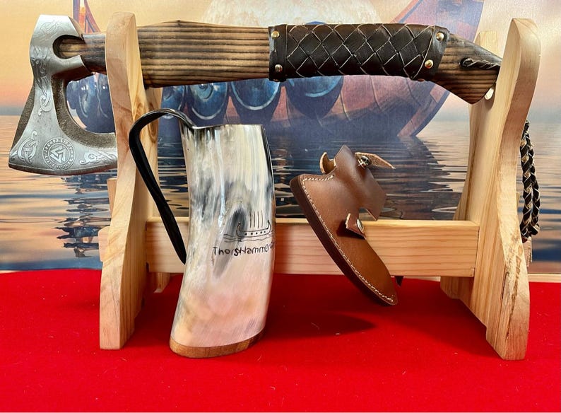 Viking War Axe and Display Stand - Etsy