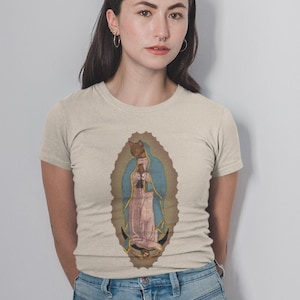Cat Virgin Mary T-shirt | Cat of Guadalupe Shirt | Cat Lady Graphic ...