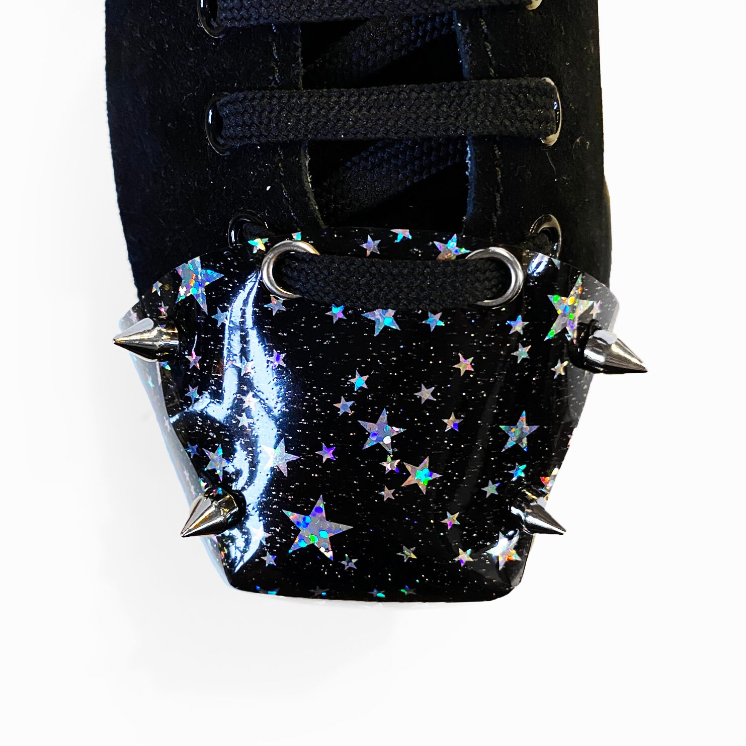 Roller Skate Toe Cap Guard Black Clear Holographic Stars | Etsy
