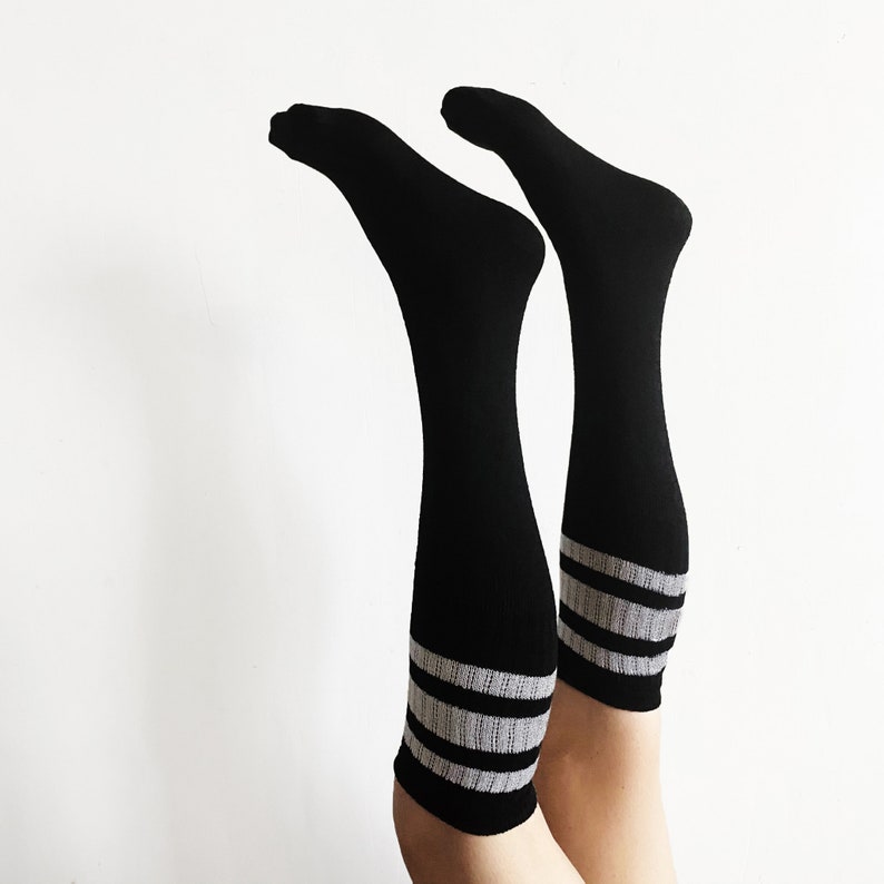 Black Skate Socks Old School Retro Striped Tube Red Pink - Etsy