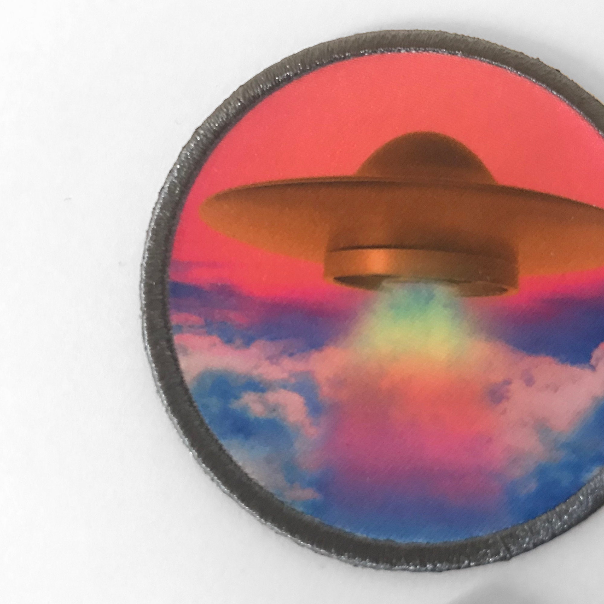 Retro Iron On UFO Patch Vintage Style Grunge Patches | Etsy