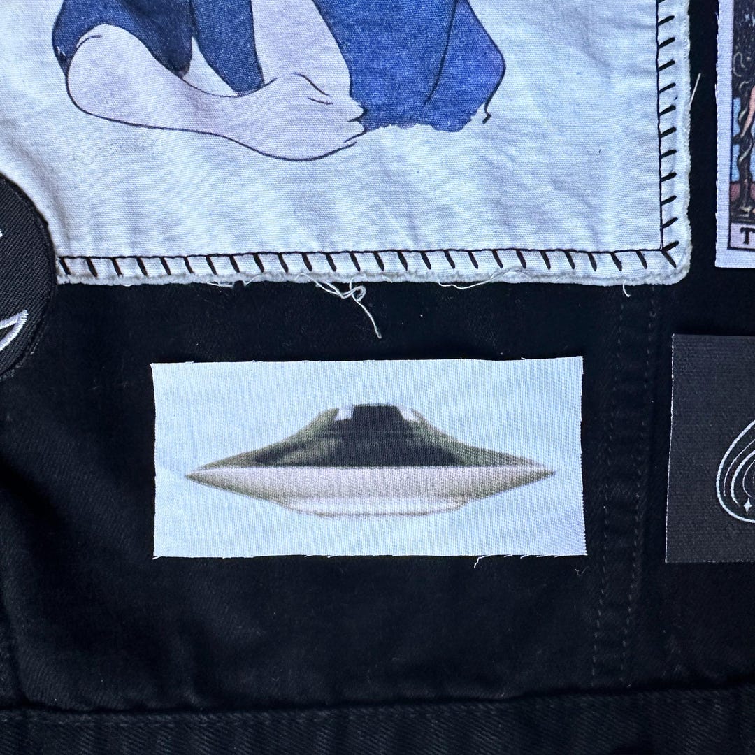 UFO Patch | Big Fabric Sewn on Patches | DIY Handmade Large Spaceship ...