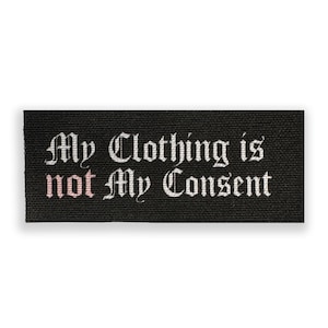 Consent Sewn on Patch | Punk Feminist Accessories DIY Handmade Horror ...
