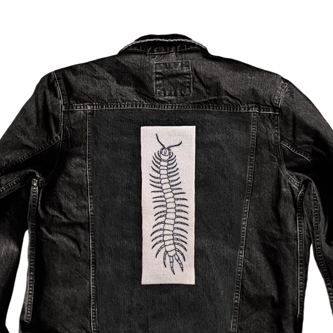 Large Centipede Patch | Vintage Insect Illustration Sew on Fabric Patch ...