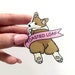 Corgi Toasted Loaf Vinyl Sticker Cute Dog Decals for Tumbler - Etsy