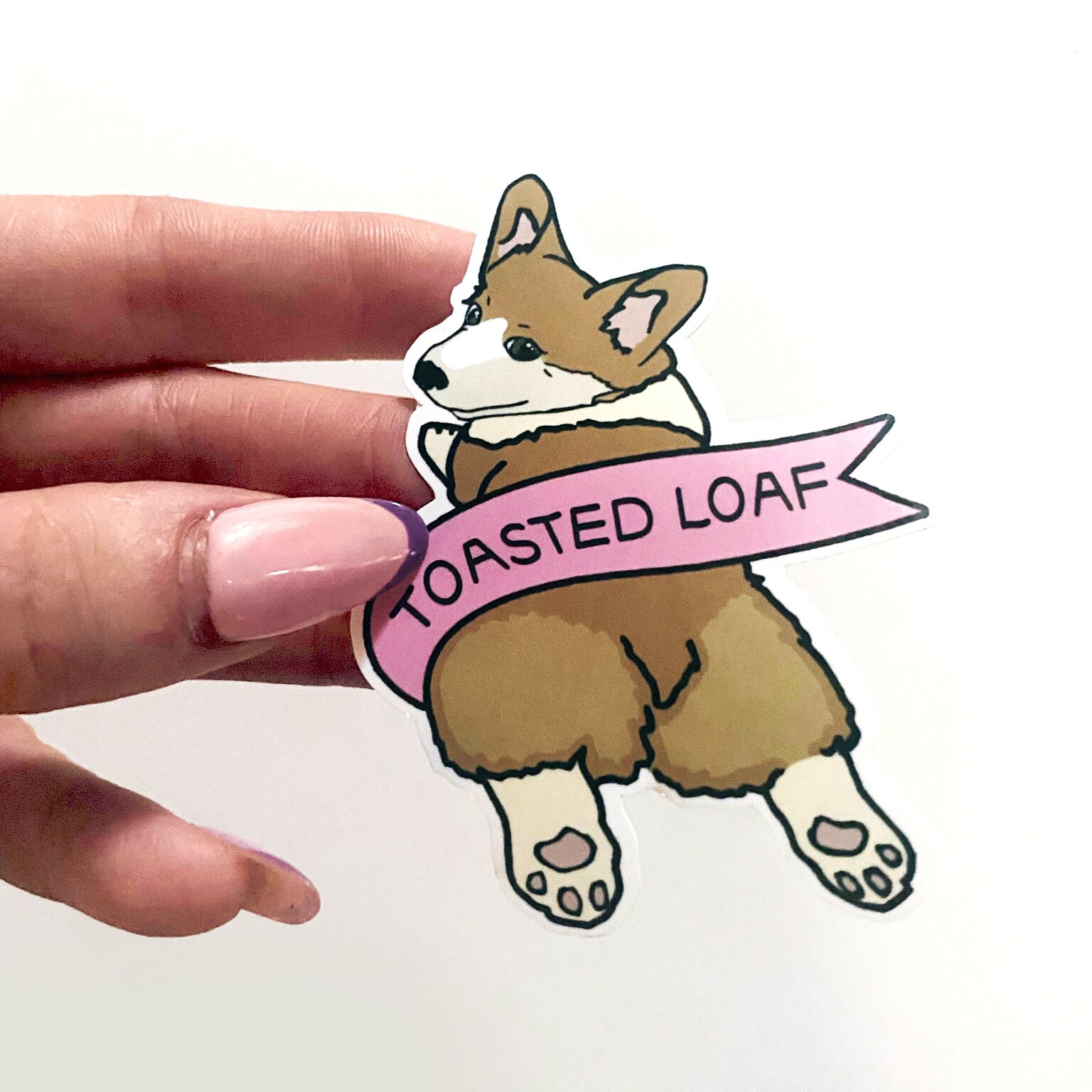 Corgi Toasted Loaf Vinyl Sticker Cute Dog Decals for Tumbler | Etsy