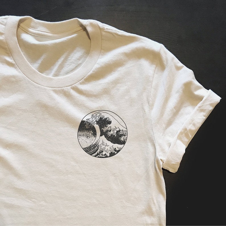 Great Wave Shirt Beach Ocean Shirts Graphic Tshirts | Etsy