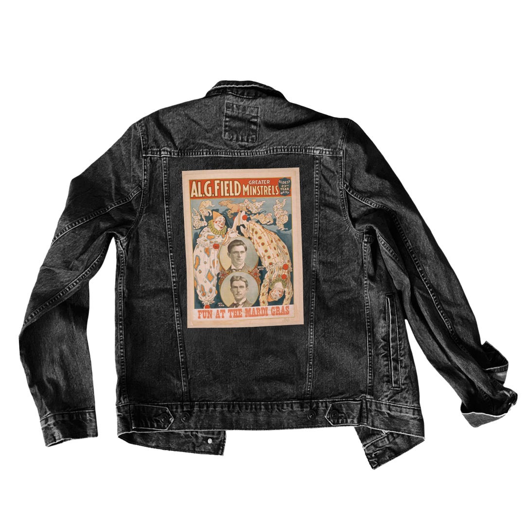 Large Circus Clown Jacket Patch | Handmade Cloth Sew on Applique (9 ...