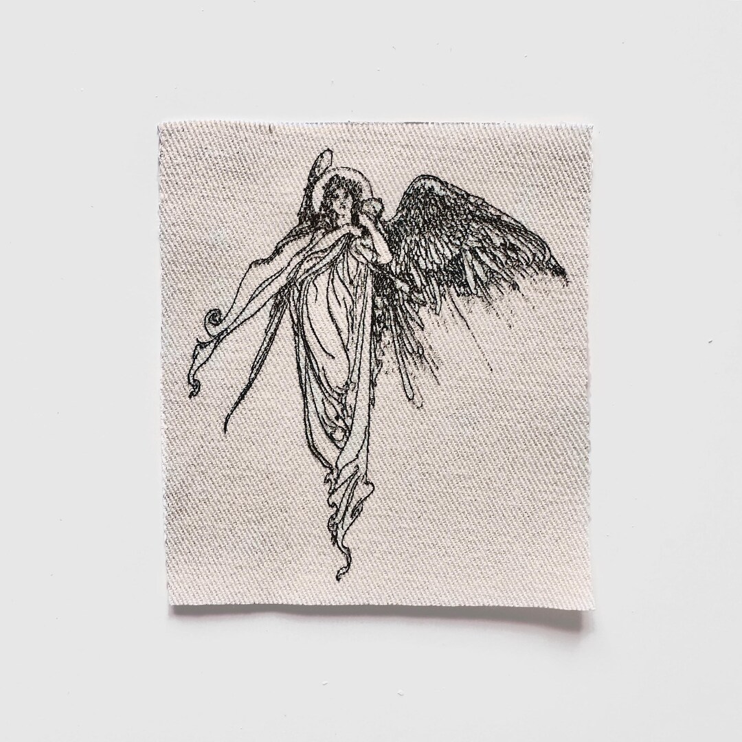Sew on Patch | Angel and Child DIY Fabric Appliqué for Clothing Hats ...