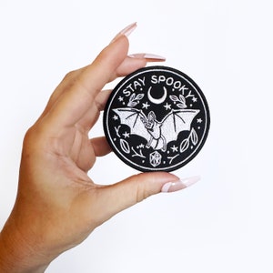 Spooky Bat Patch | Iron on | Gothic | Alternative Goth Wiccan | Pastel ...