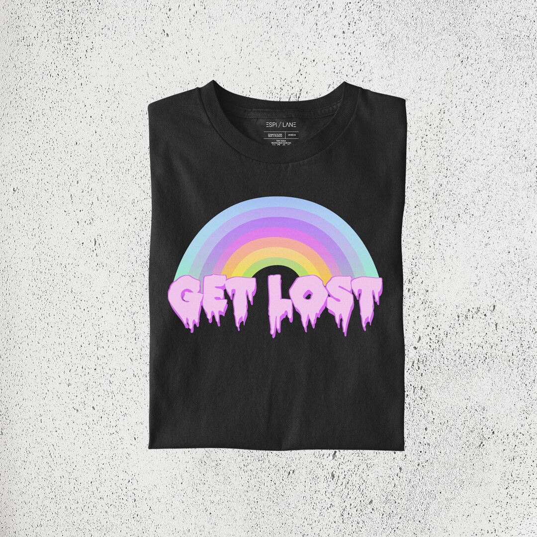 Pastel Goth Rainbow T-shirt | Alternative Unisex Cotton Tee - Etsy