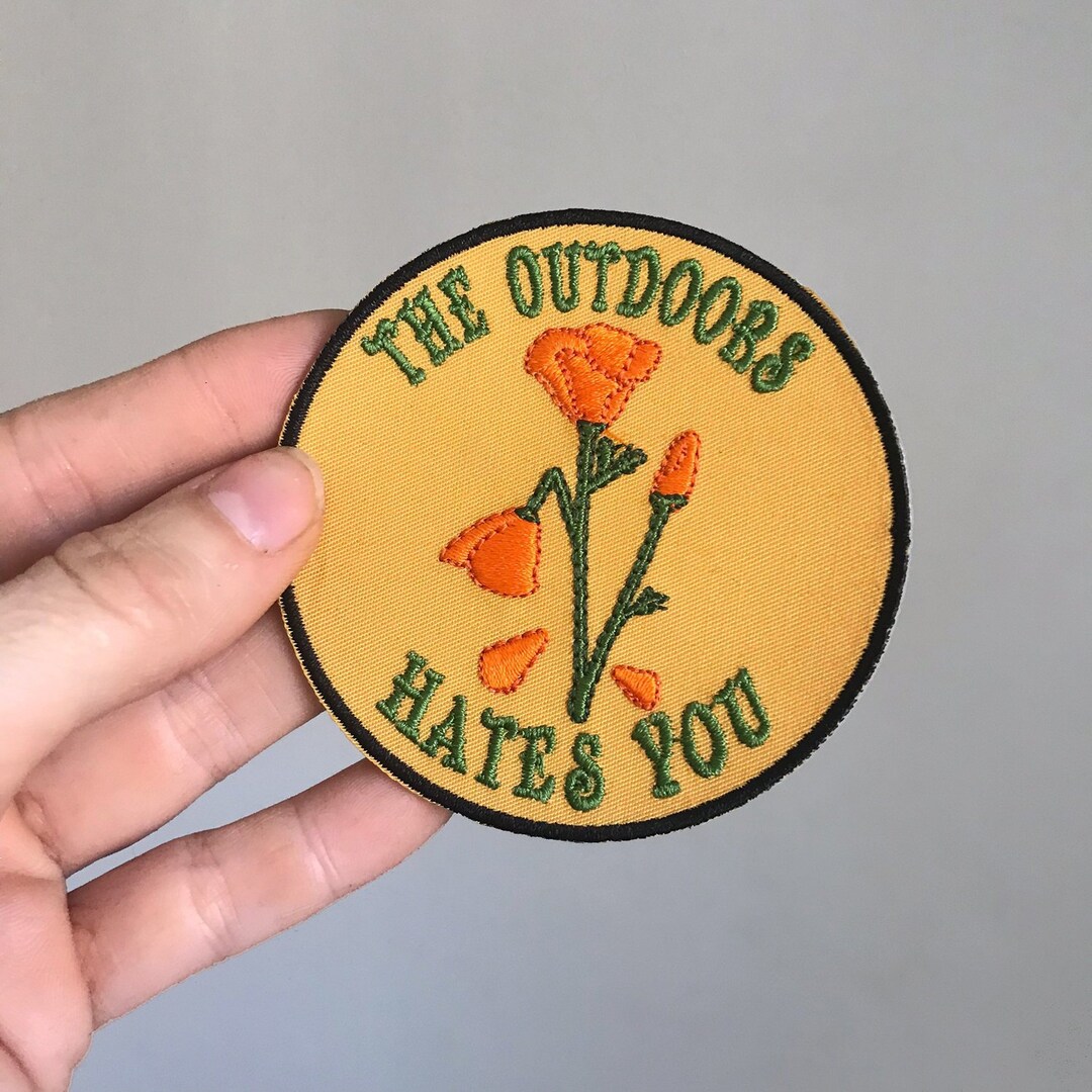 Retro Outdoors Hates You Iron on Patch Botanic Vintage Style Patches ...