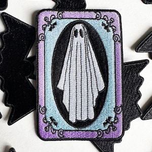 Gothic Spooky Iron on Patches | Pick One Bat, Cat, Ghost, UFO - Etsy