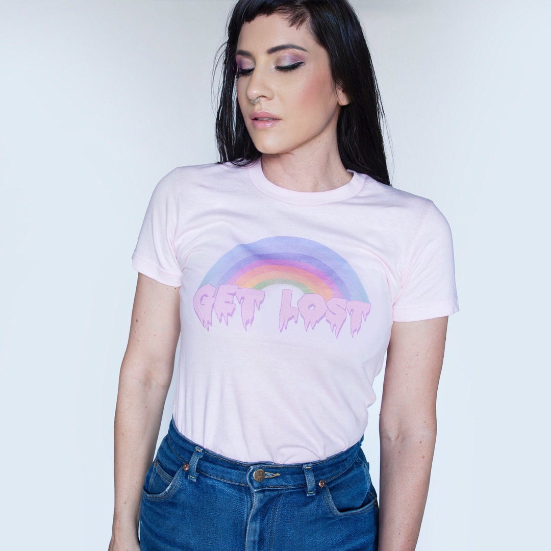 Pastel Goth Rainbow Shirts Alternative Tees Cute Pink - Etsy