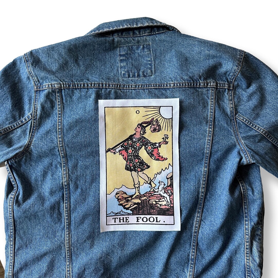 Large Jacket Back Patch | Fool Tarot Card DIY Handmade Sew on Fabric ...