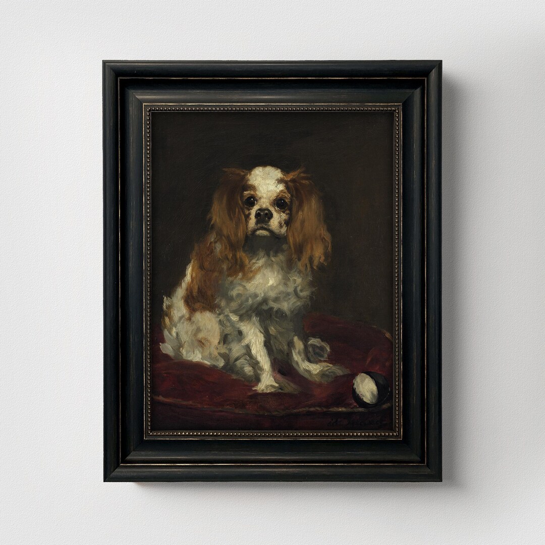 Vintage Dog Fine Wall Art Print | Manet Cocker Spaniel Dog Portrait ...