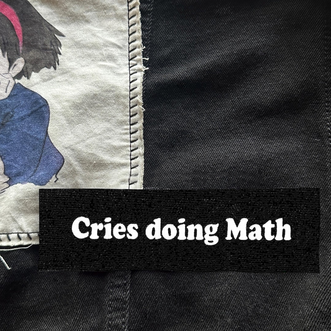 Hate Math Fabric Patch Set | Handmade Sew on DIY Patches | 5.25x1.5" - Etsy