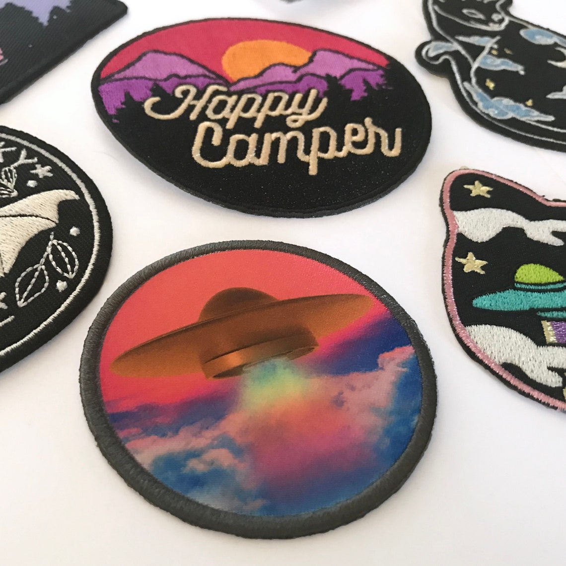 Retro Iron On UFO Patch Vintage Style Grunge Patches | Etsy