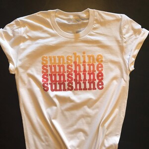 Sunshine Shirts Happy Graphic Print Tshirts Tees With - Etsy