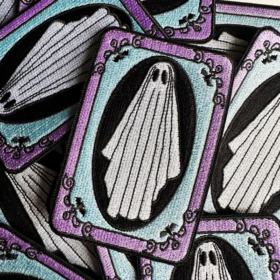 Ghost Iron on Patch | Halloween Goth Embroidery Applique - Etsy