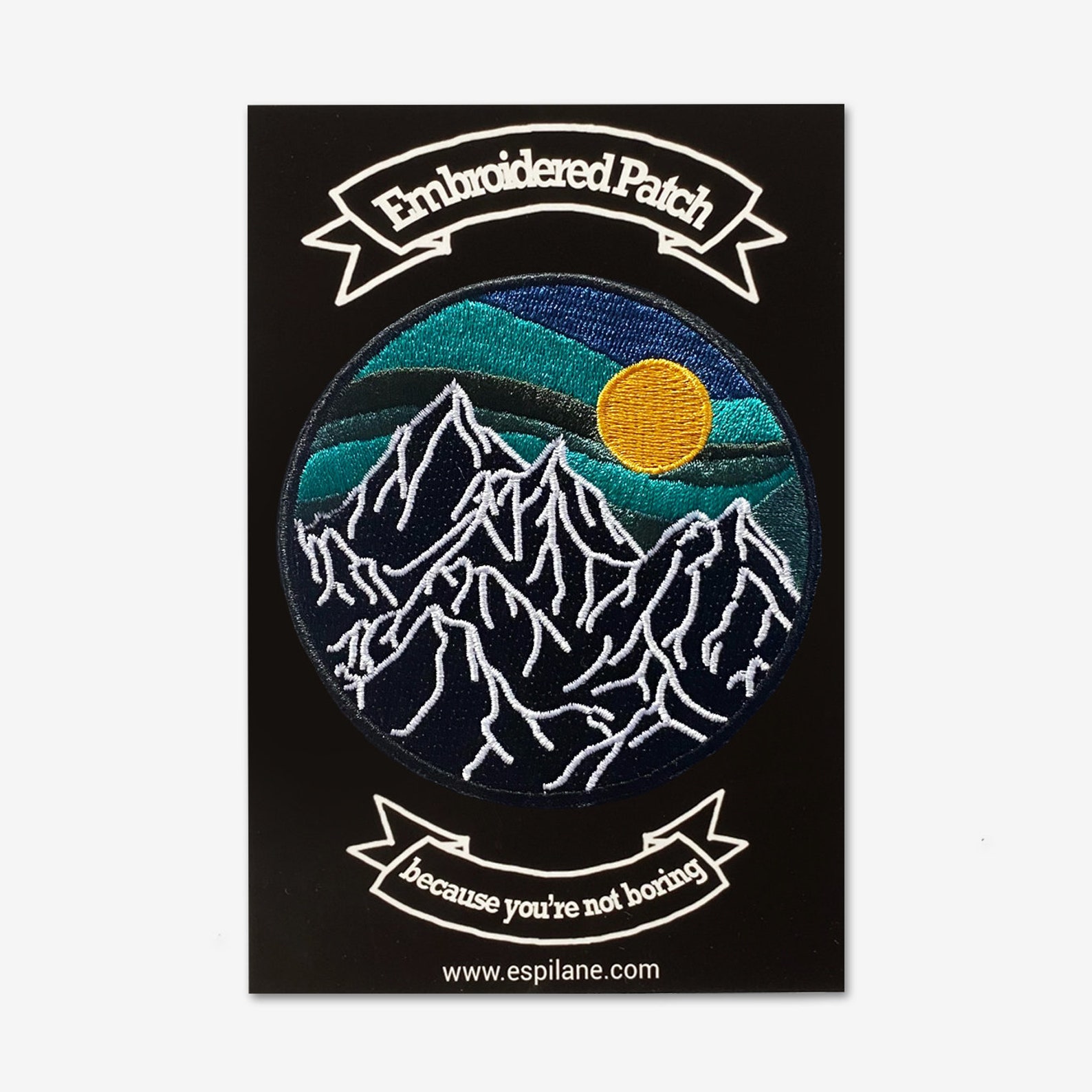 Retro Mountain Patch Embroidered Vintage Style Hiking - Etsy