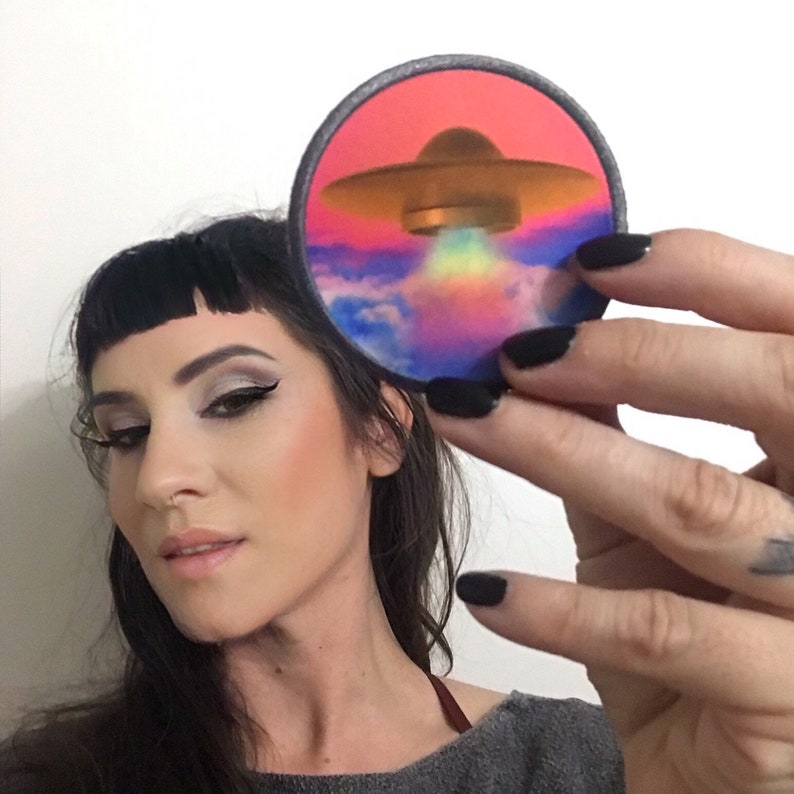 Retro Iron on UFO Patch Vintage Style Grunge Patches - Etsy