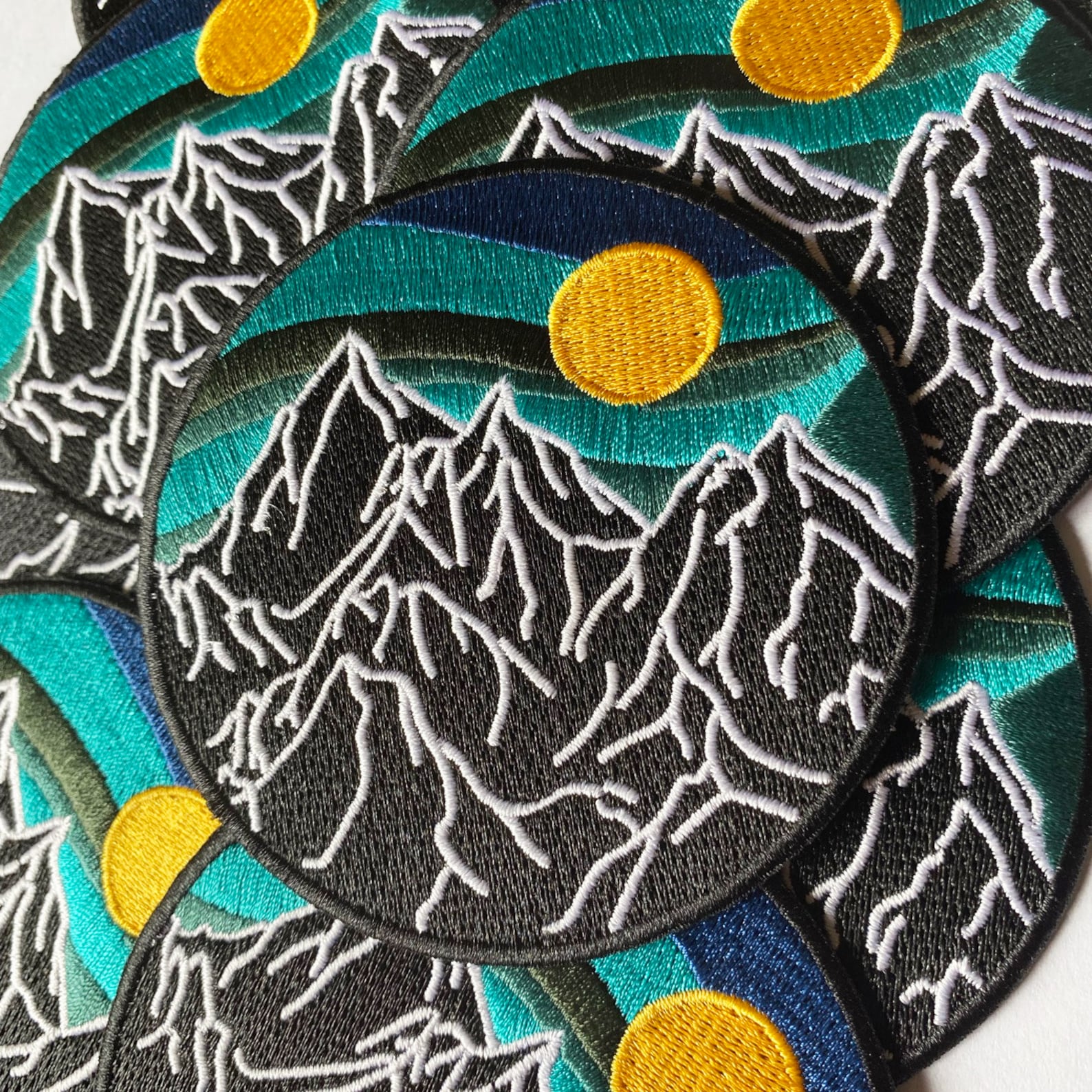 Retro Mountain Patch Embroidered Vintage Style Hiking | Etsy