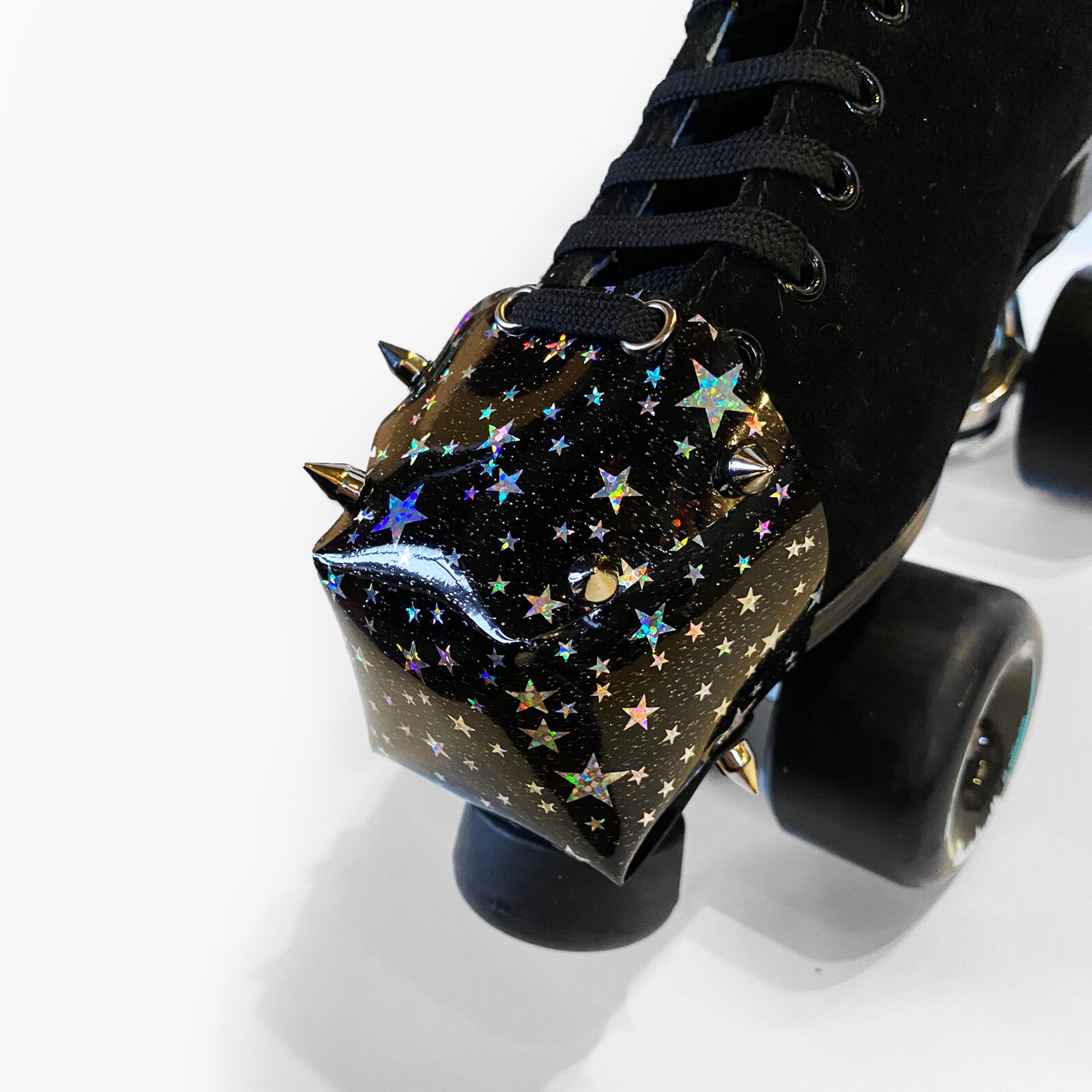 Roller Skate Toe Cap Guard Black Clear Holographic Stars | Etsy