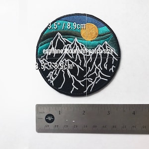 Retro Mountain Patch | Embroidered Hiking Camping Adventure | Backpack ...