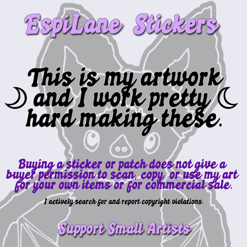 Bat Sticker Vinyl Bat Spooky Creepy Feeling Cute Goth Gothic - Etsy