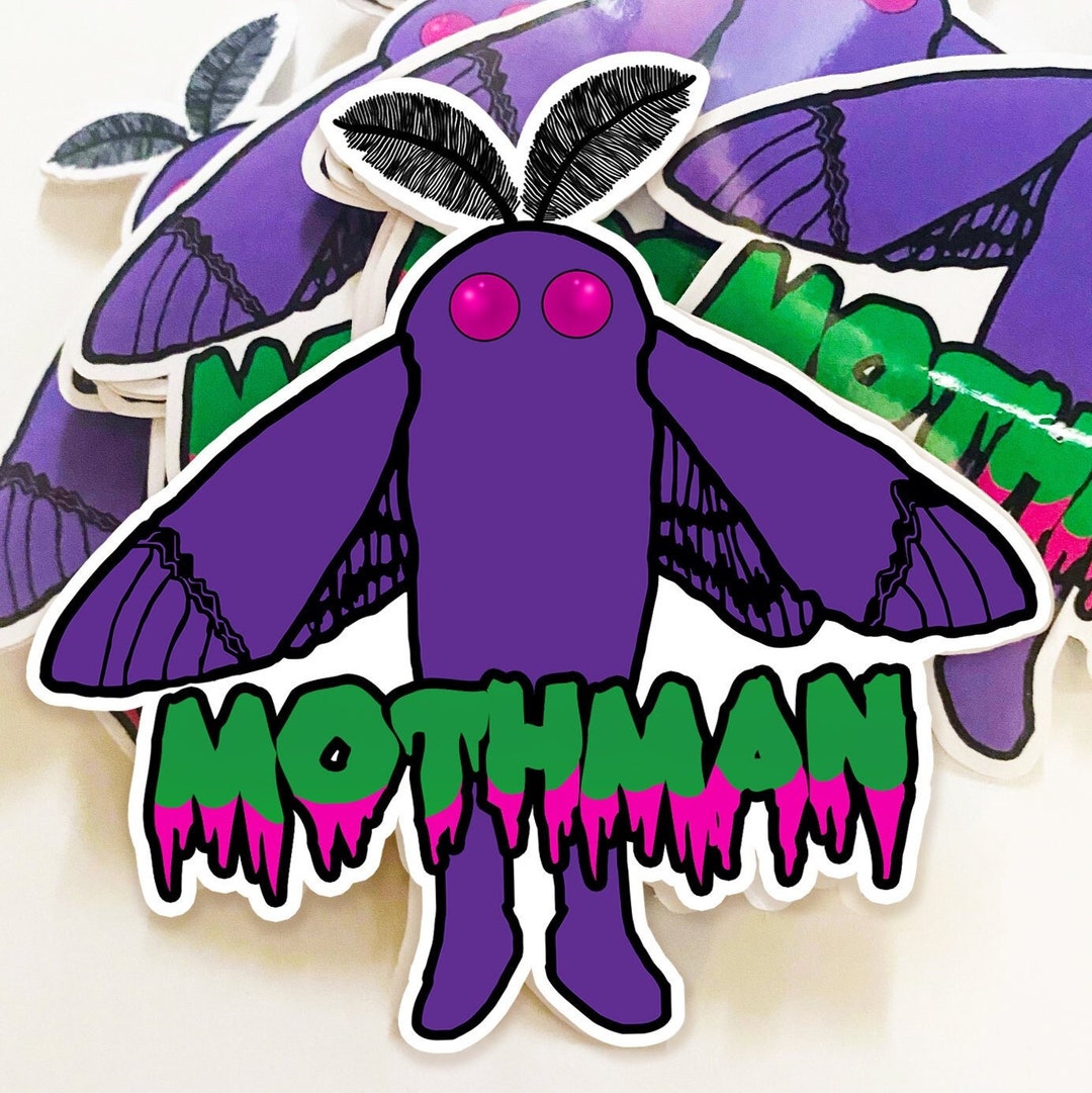 Mothman Vinyl Sticker Cryptid Decals Spooky Strange Monsters Tumbler ...