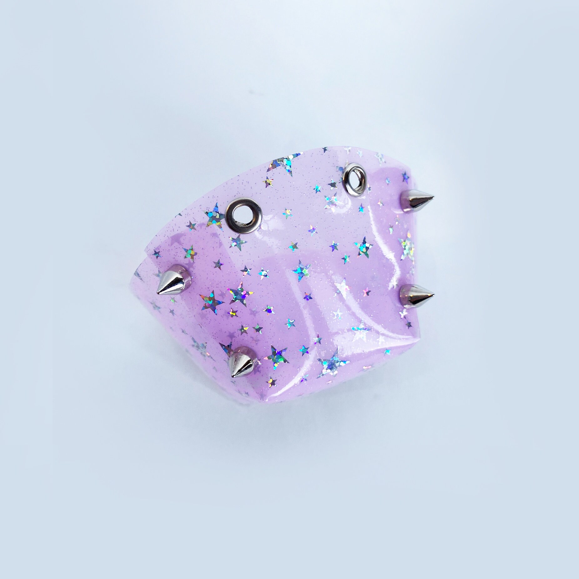 Spiked Roller Skate Toe Cap Guard Black Clear Holographic - Etsy