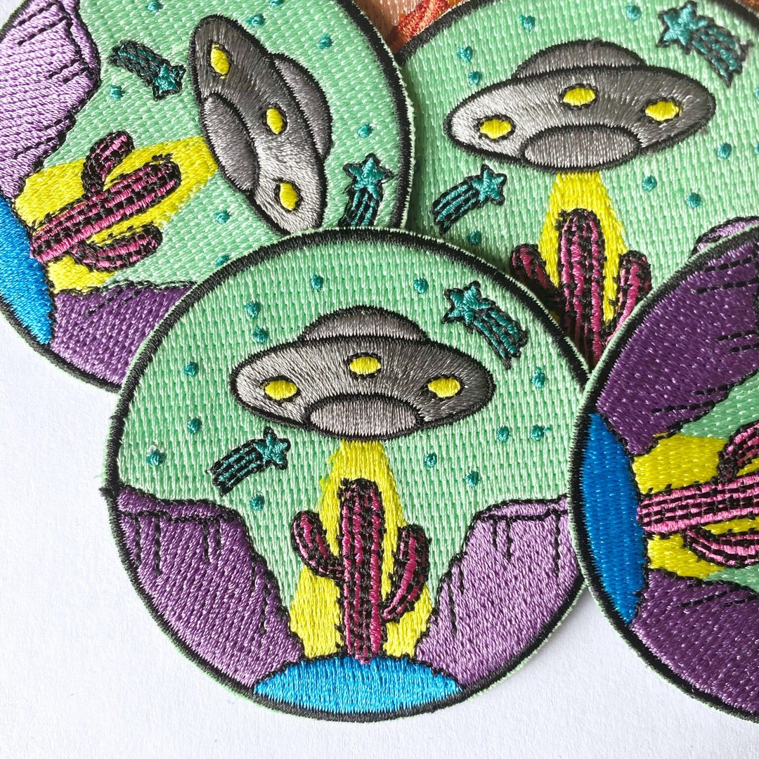 UFO Cactus Patch | Oudoors Desert Space Patches | Hat Backpack Jacket ...
