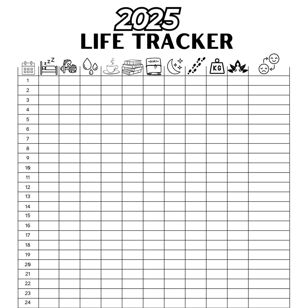 Monthly Digital Tracker - Etsy