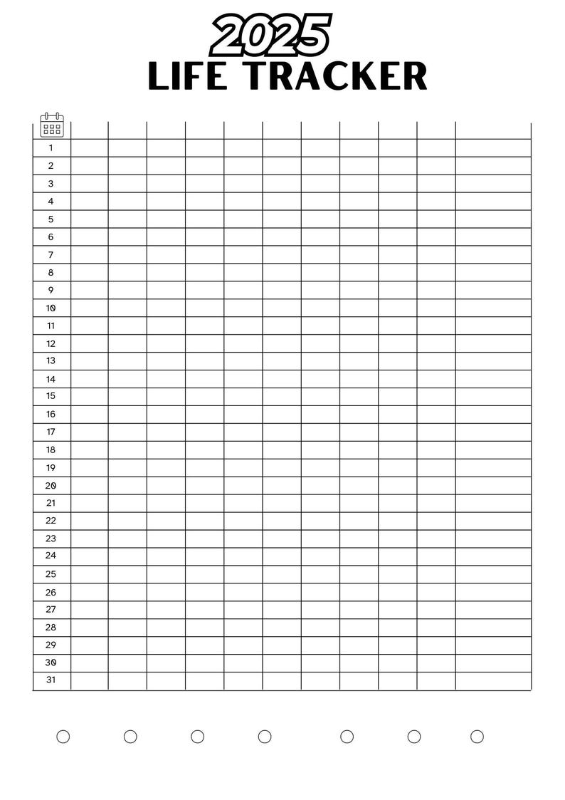 Monthly Digital Tracker - Etsy