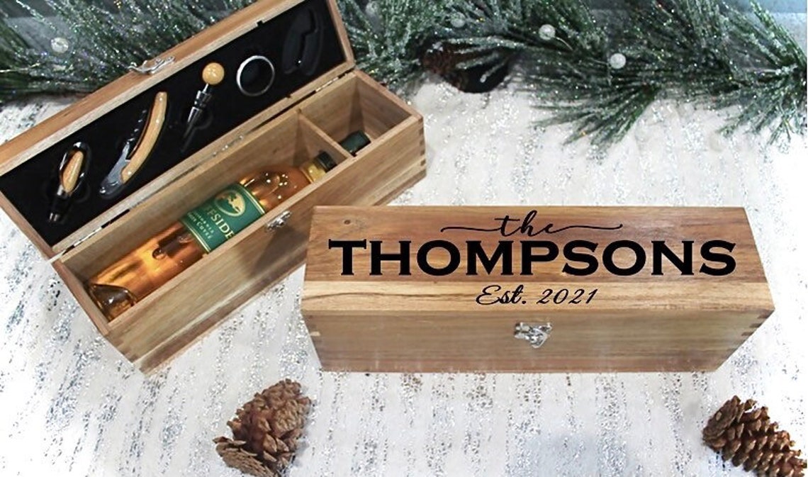 Wine Box Wine Box Gift Set Wine Opener Wooden Wine Box - Etsy