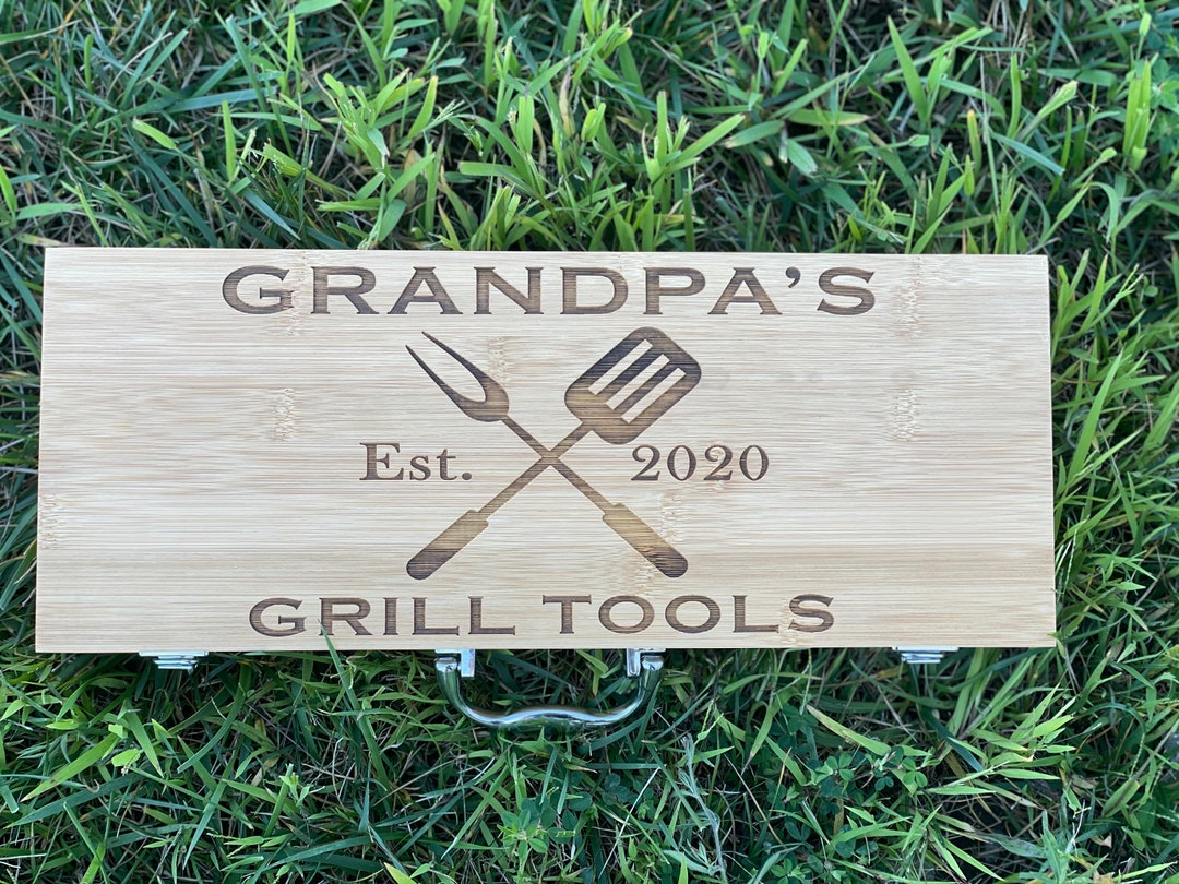 Fathers Day Gift, BBQ Set, 6 Piece BBQ Set, Personalized Barbecue Set ...