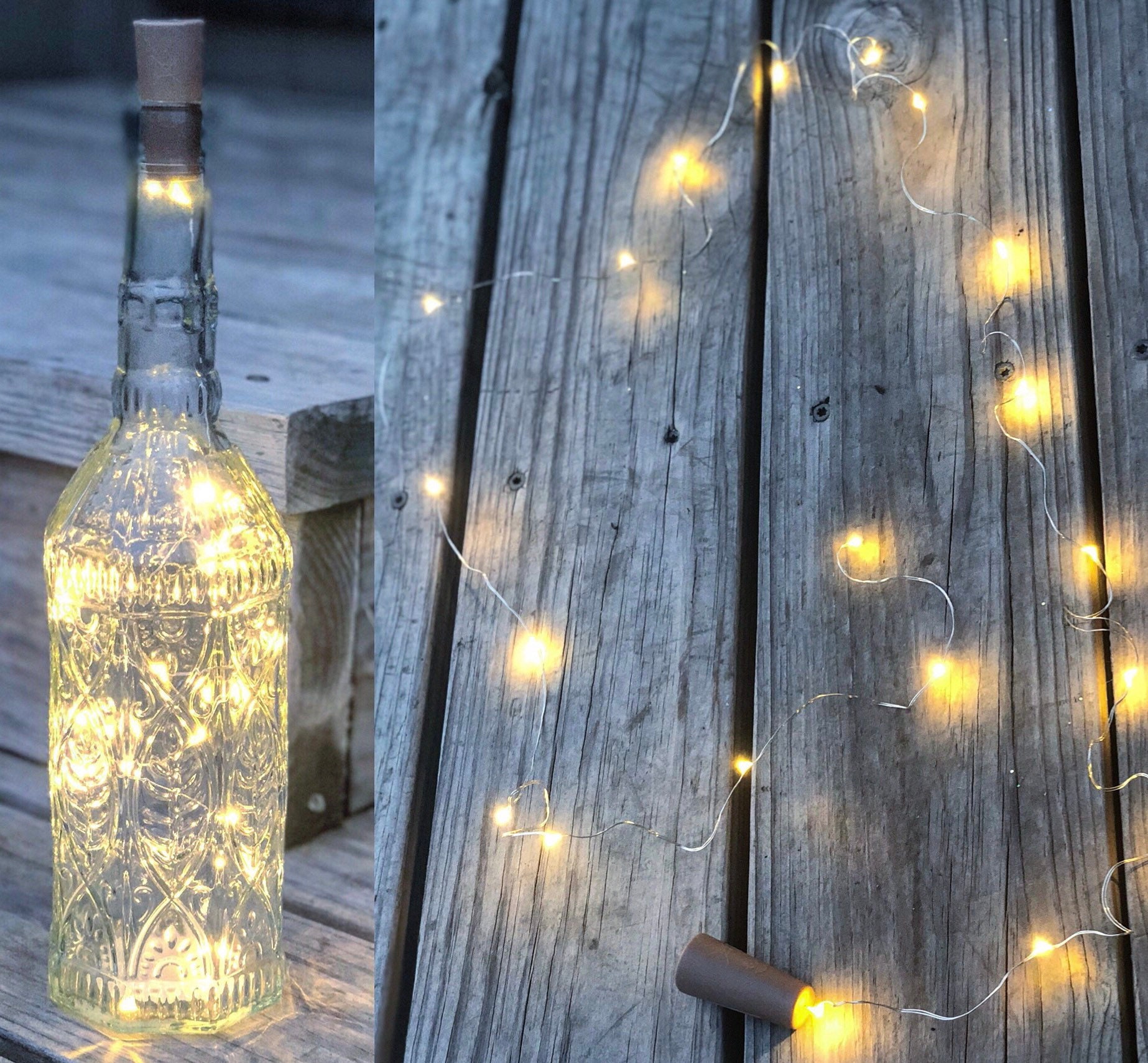 Wine Bottle Fairy Lights, Light Strand, Wine Bottle Light Strand - Etsy