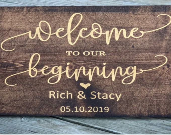Custom Wedding Gift Burlap Wedding Sign Wedding Gift for - Etsy