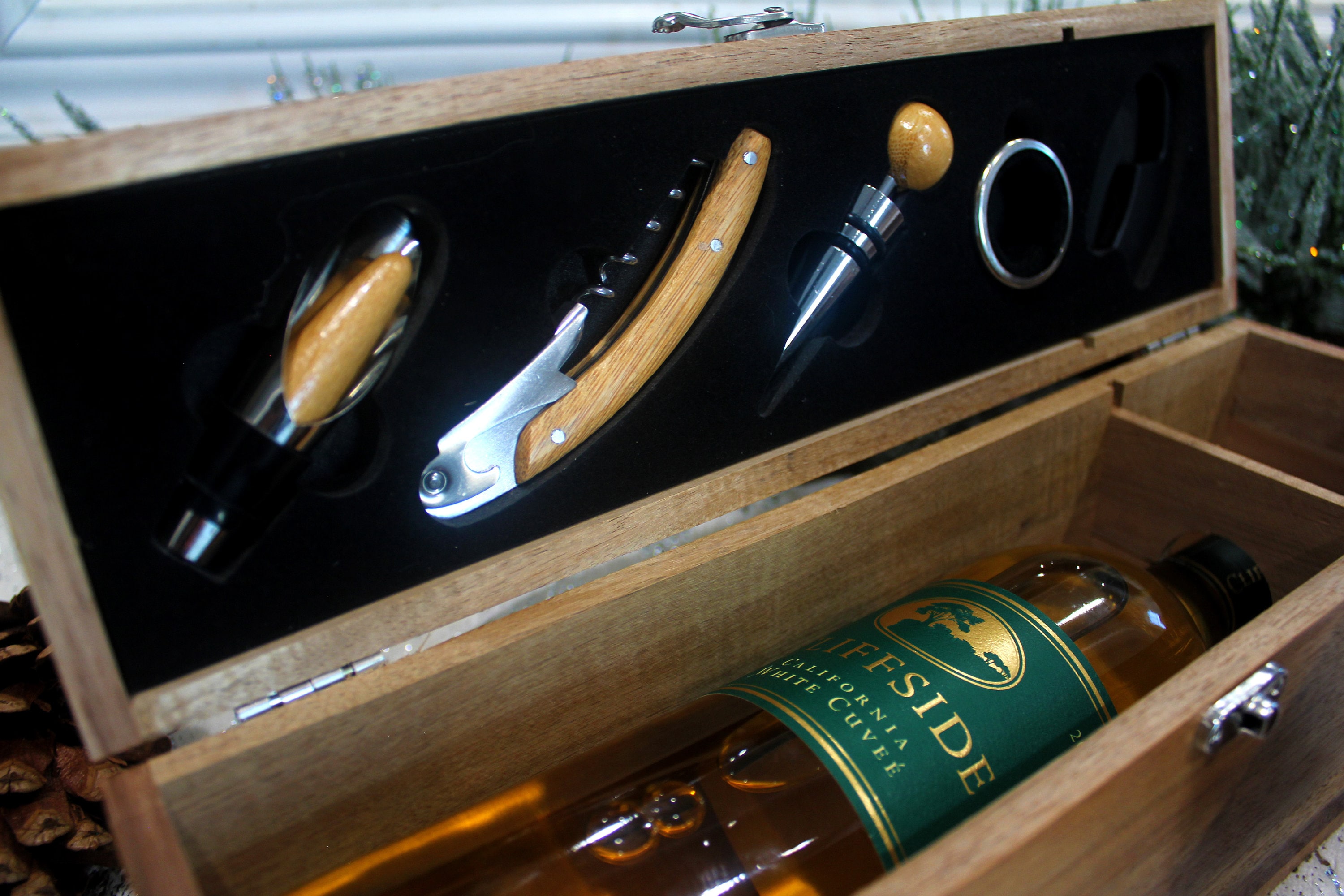 Wine Box Wine Box Gift Set Wine Opener Wooden Wine Box - Etsy
