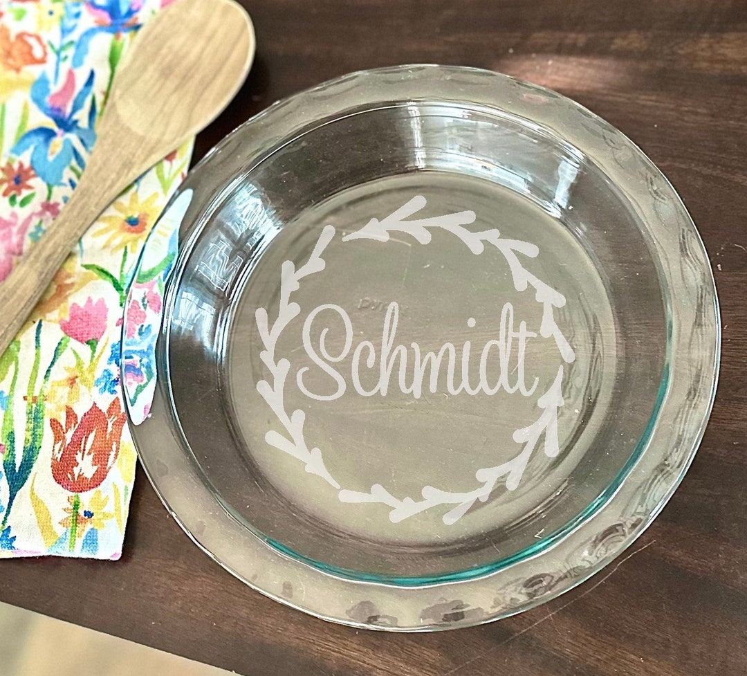 Custom Pie Pan Personalized Engraved Baking Dish, Custom Wedding Gift ...