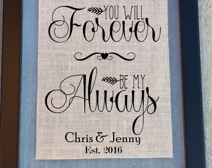 Custom Wedding Gift Burlap Wedding Sign Wedding Gift for - Etsy