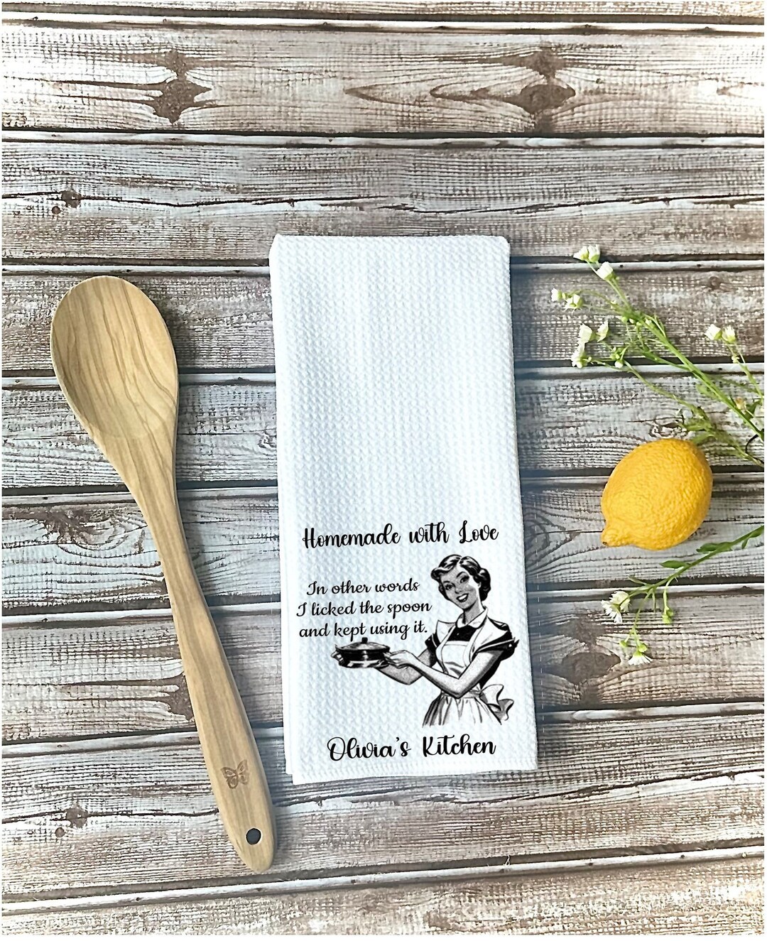 Custom Kitchen Dish Towel, Personalized Farmhouse Decor - Etsy