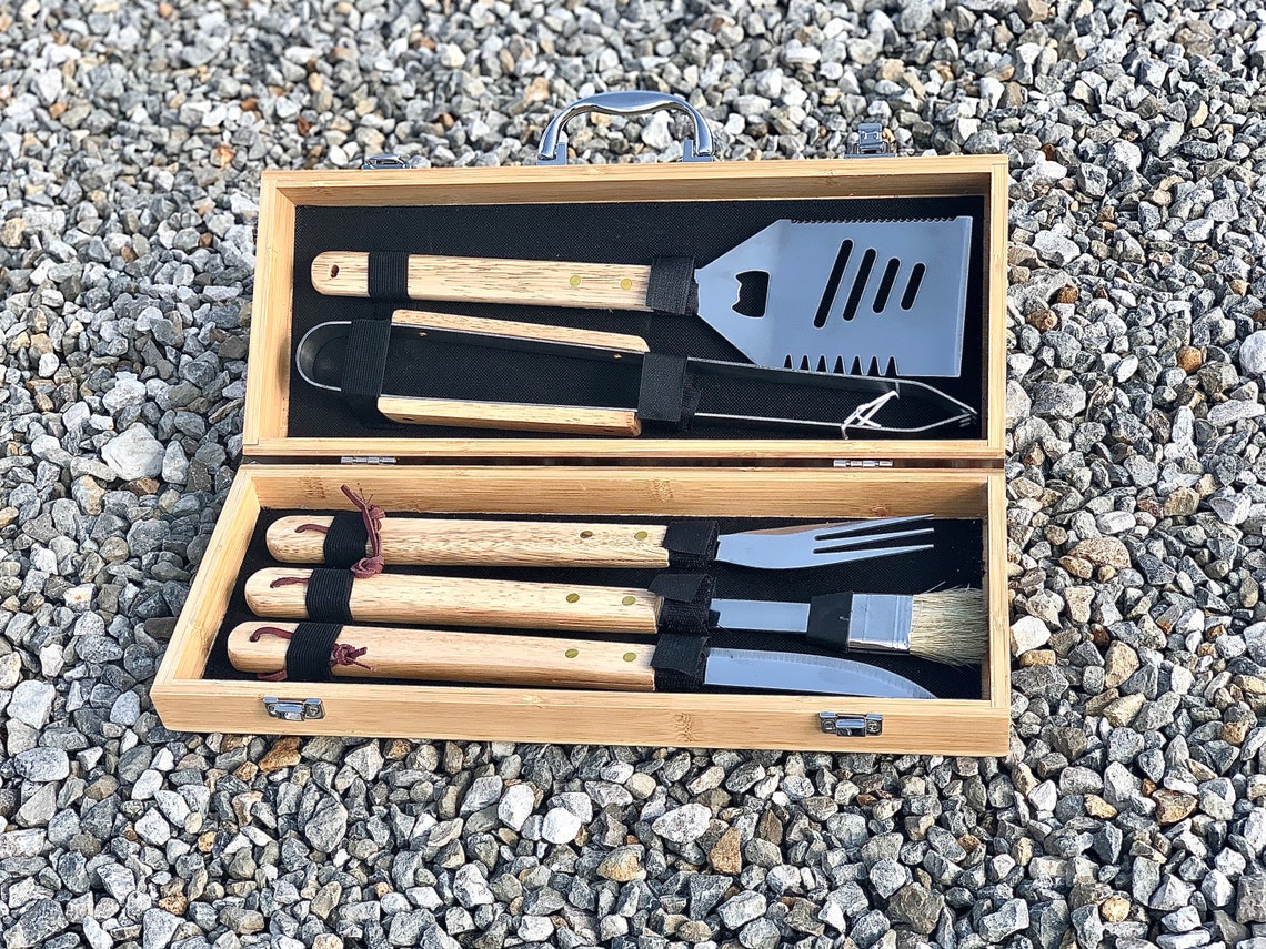 Fathers Day Gift BBQ Set 6 Piece BBQ Set Personalized - Etsy