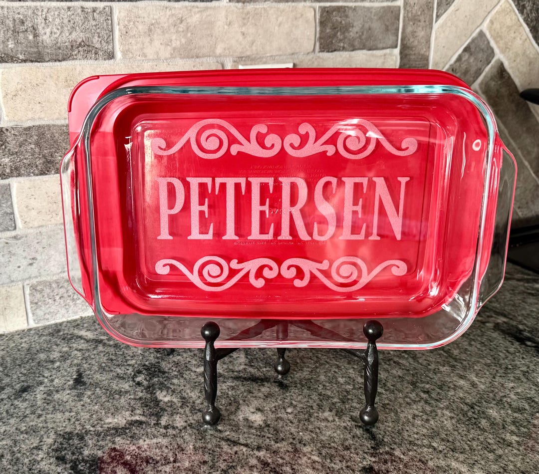 Personalized Engraved Glass Baking Dish, Custom Casserole Dish - Etsy