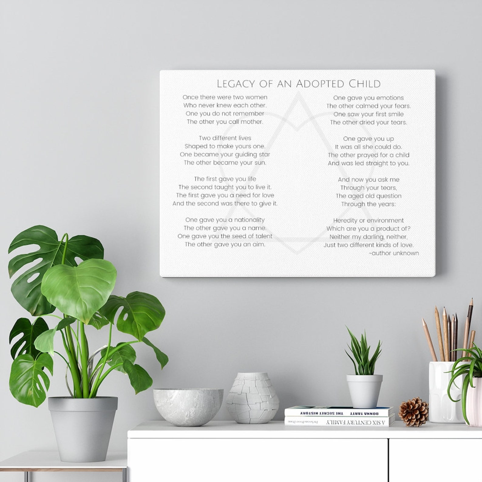 Canvas Gallery Wraps | Legacy of an Adopted Child Poem | Adoption Gift ...