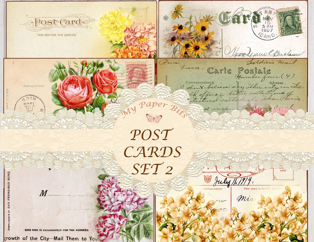Vintage Digital Ephemera, Vintage Ephemera, Floral Ephemera, Journaling ...