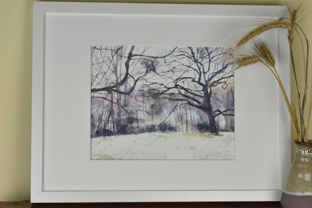 Hints of Spring Below the Snow Watercolor Print – Giclee Nature Wall ...