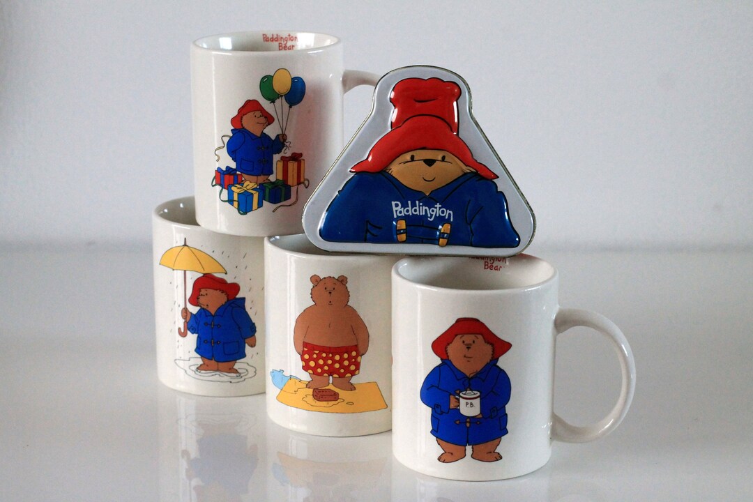 4x Paddington Bear Mugs / Seasons Birthday / Ceramic Coffee Tea Cup ...