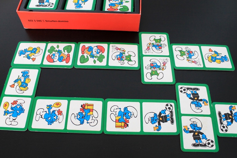Ravensburger Smurfen Domino Smurfs 1983 | Vintage Family Children 4 ...